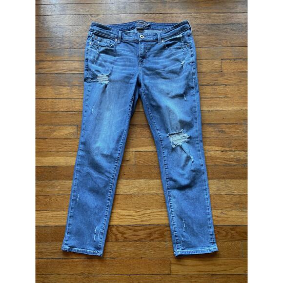torrid | Jeans | Torrid Distressed Boyfriend Straight Jeans Sz 2 | Poshmark